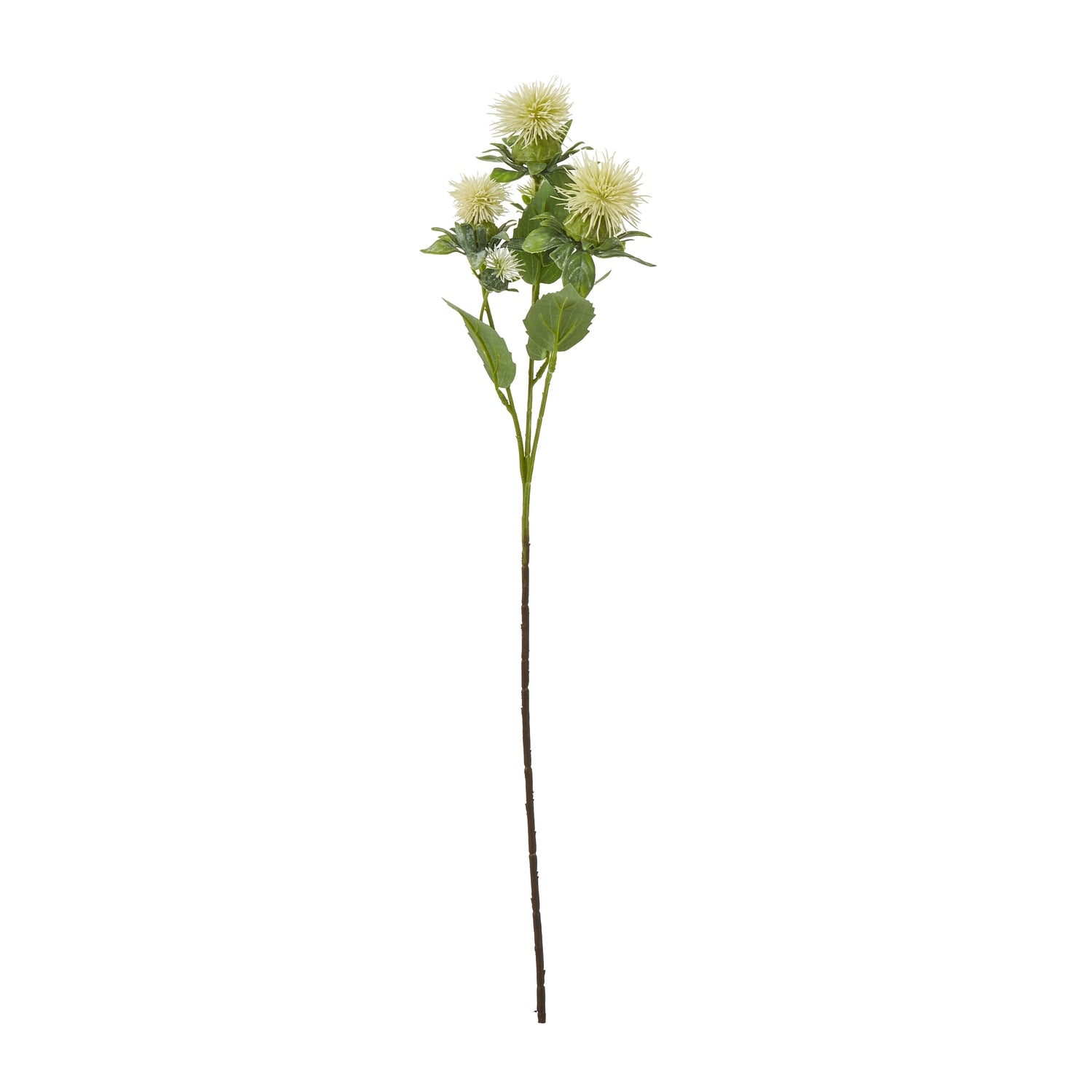 Cream Safflower Spray | Artificial Spherical Bloom | Lifelike Accent ...