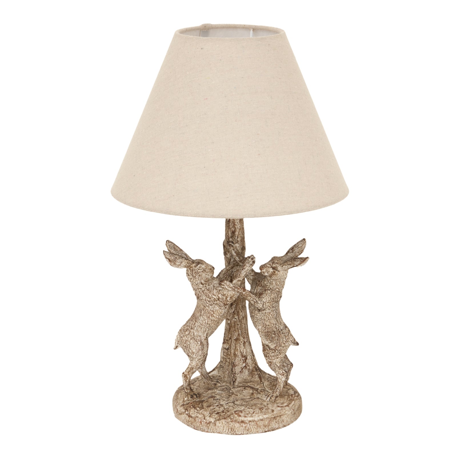 Stonewashed Marching Hares Table Lamp | Countryside Design | Linen ...