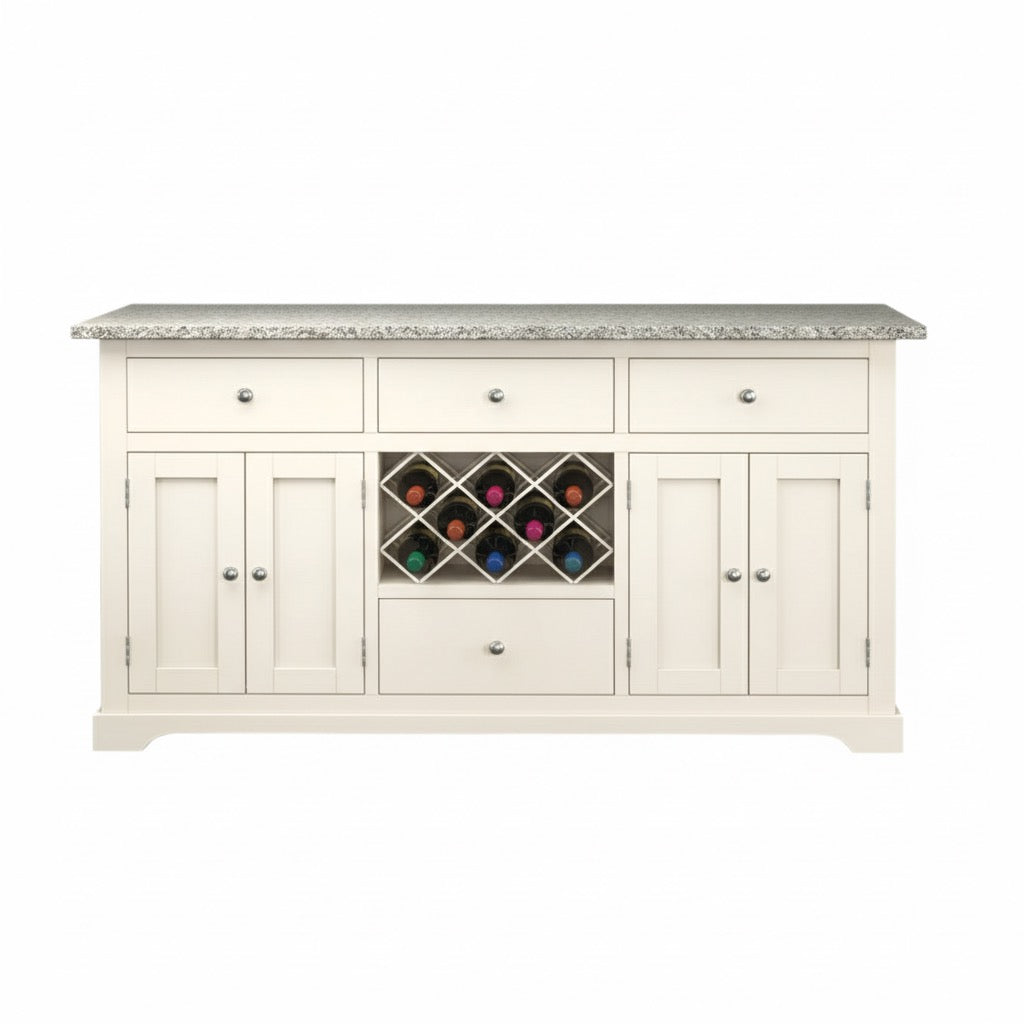 Windham Cream Kitchen Island | Versatile & Elegant with Breakfast Bar ...