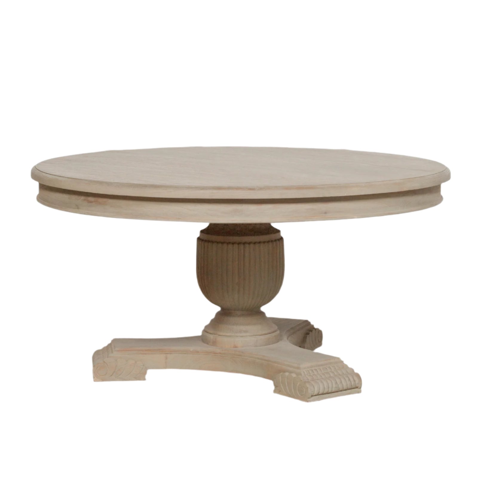 Elderwood 150cm Round Cedar Dining Table | Hand-Carved Cedar Wood ...