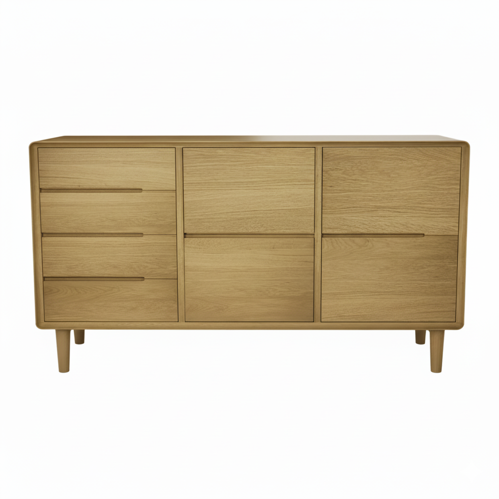Scandic 8-Drawer Sideboard – Solid Oak Storage with Timeless Style ...