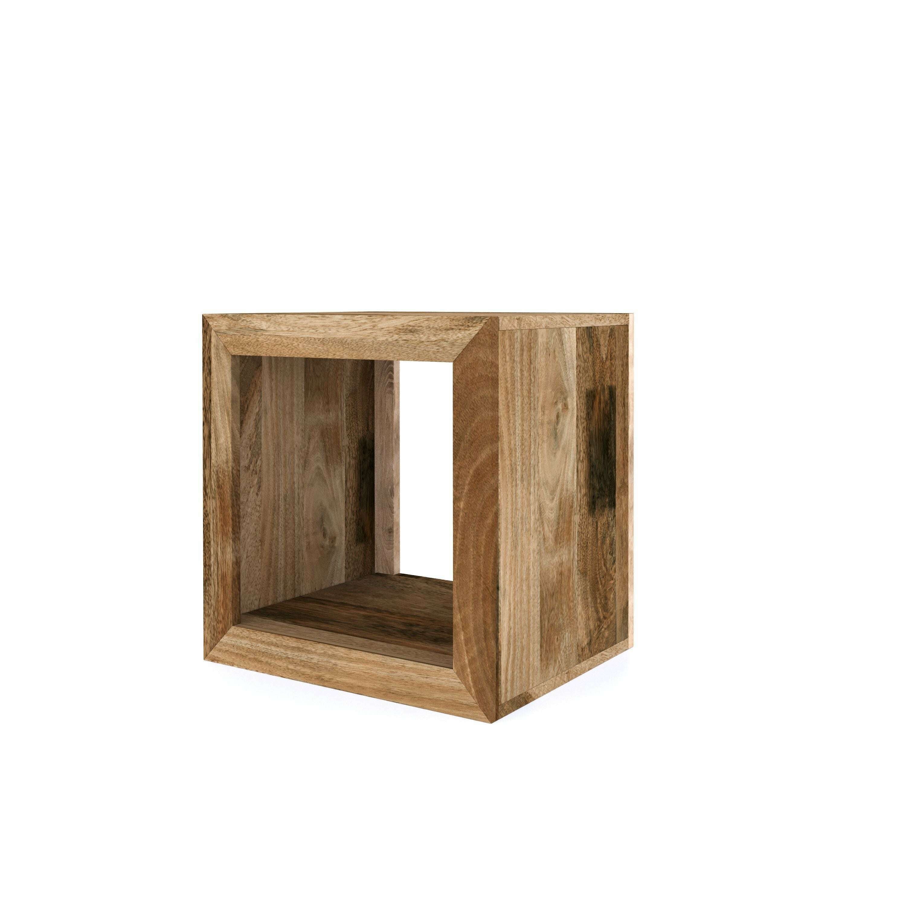 Rumi Mango Wood 1 Cube Display Unit | Compact Storage in Solid Wood ...