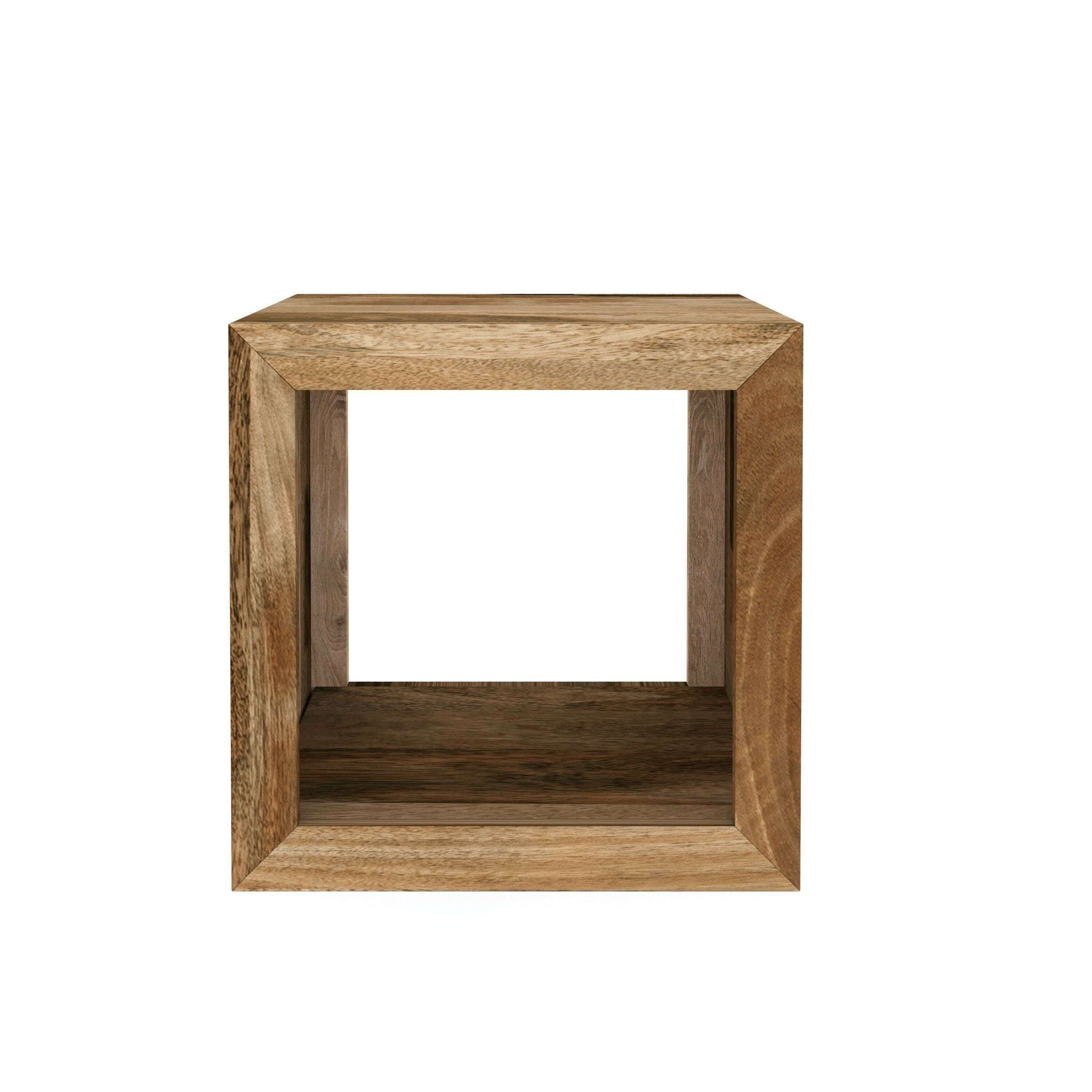 Rumi Mango Wood 1 Cube Display Unit | Compact Storage in Solid Wood ...
