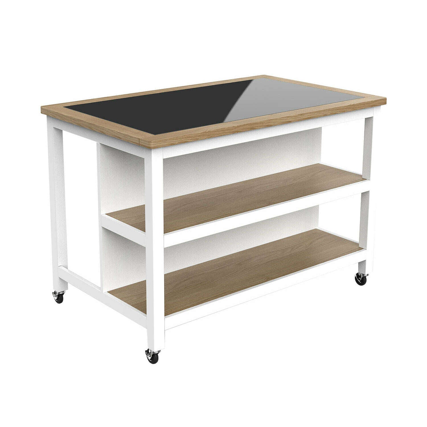 Savannah White Kitchen Island with Breakfast Bar | Style & Function ...